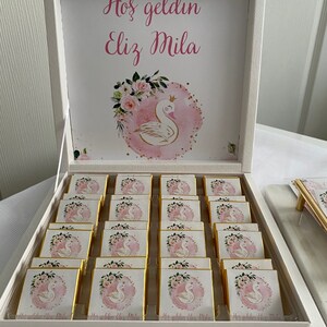 Personalized Chocolate Favor, Baby Chocolate Box, Baby Born Chocolate ...