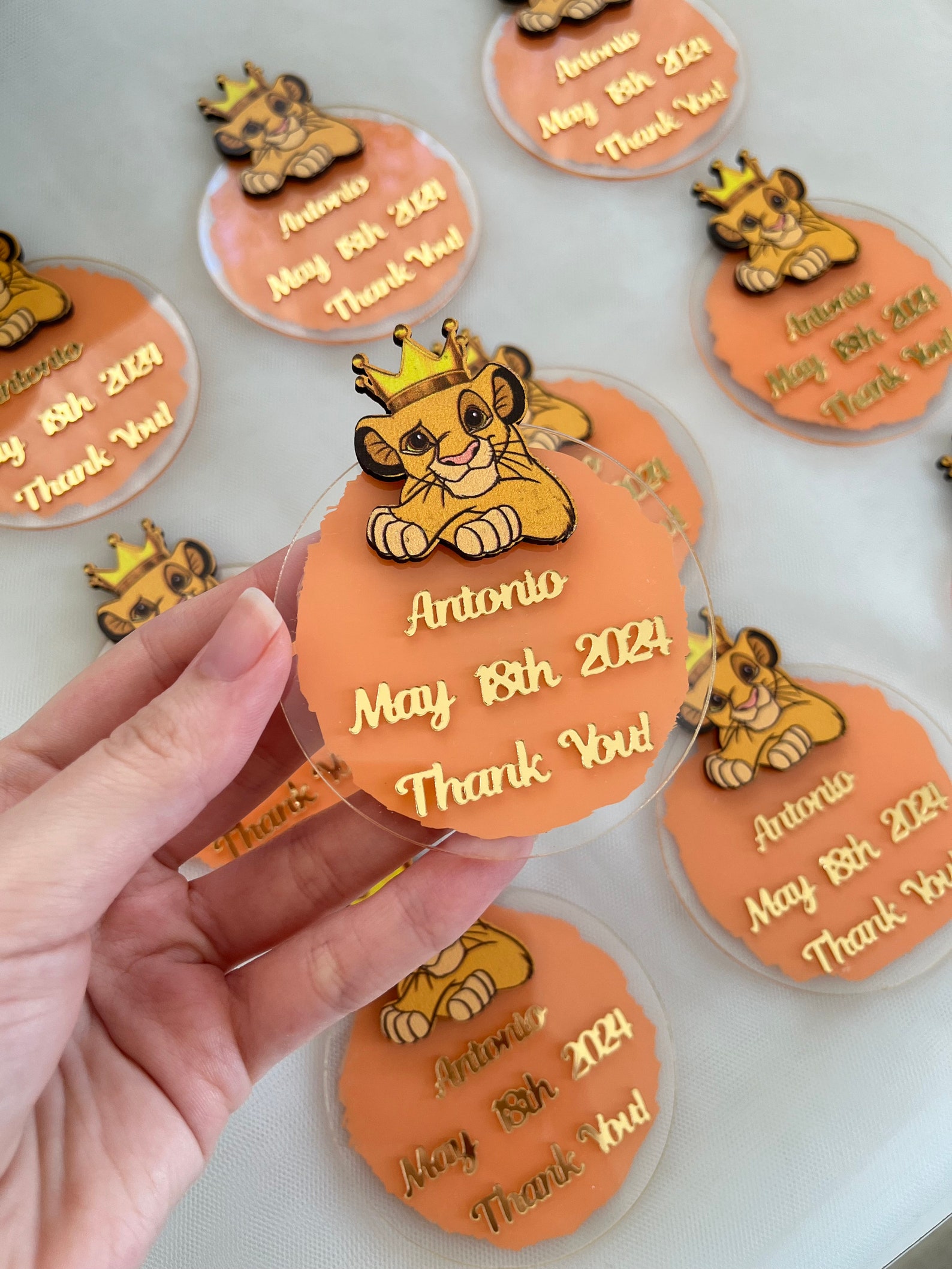 Simba Magnets, Baby Favours, Simba Consept Birthday Gifts, Lion King ...