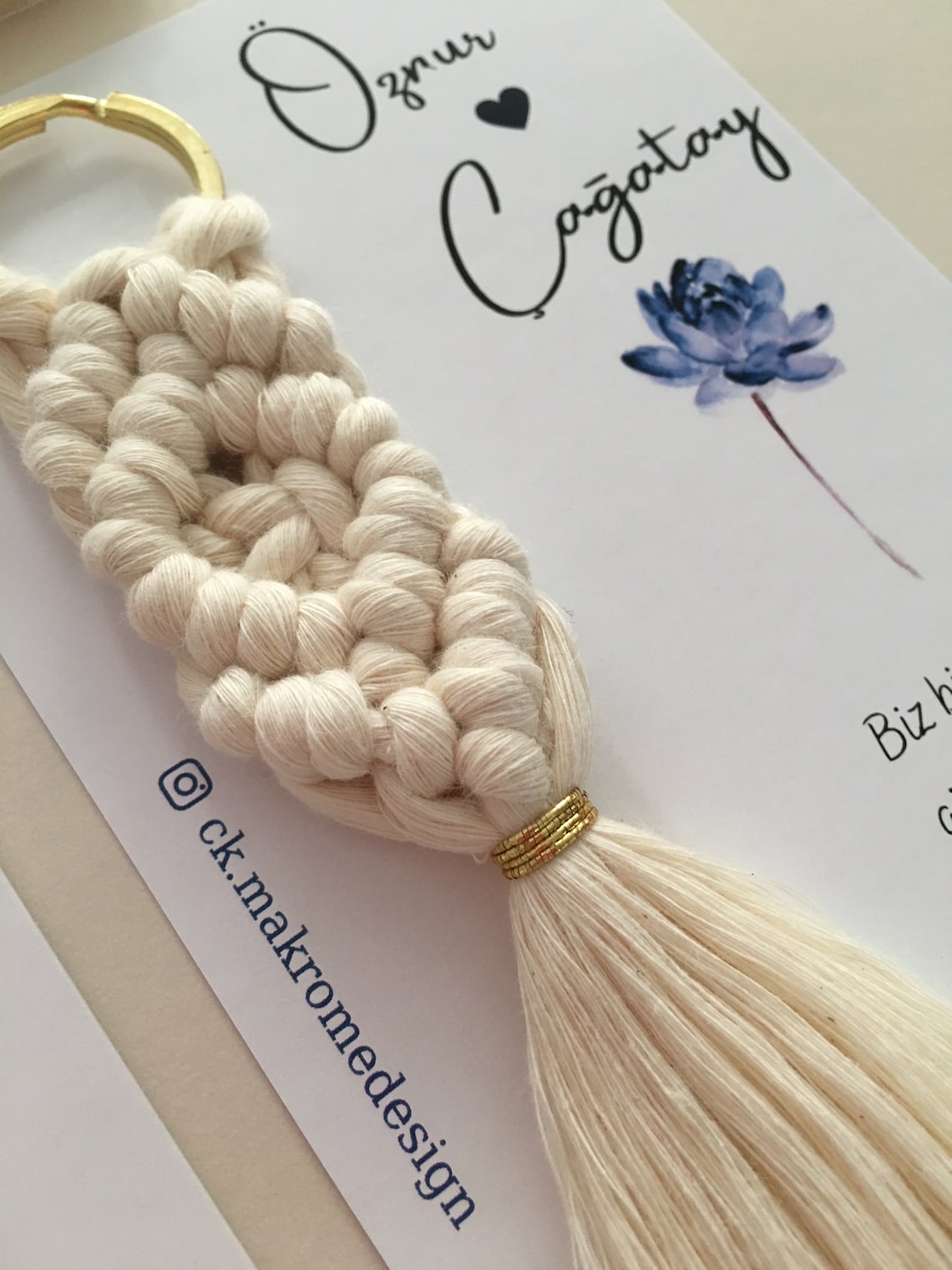 Personalized Macrame Keychain , Wedding Favors , Boho Party Favors ...