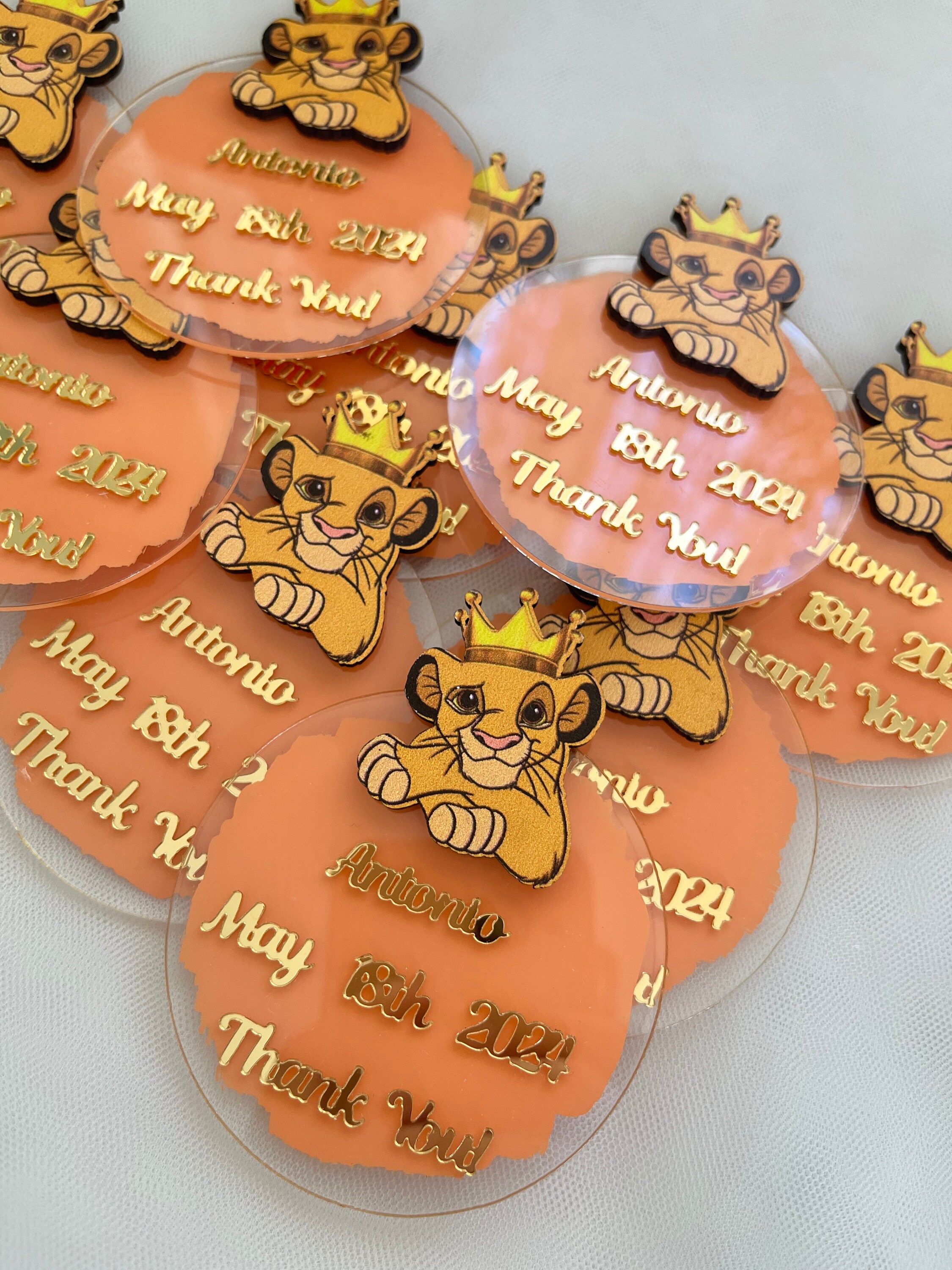 Simba Magnets, Baby Favours, Simba Consept Birthday Gifts, Lion King ...