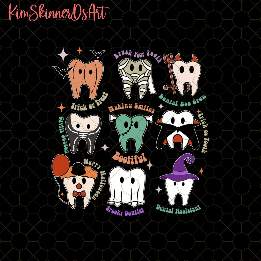 Halloween Dental Life Png Spooky Dentist Png Ghost Dental - Etsy