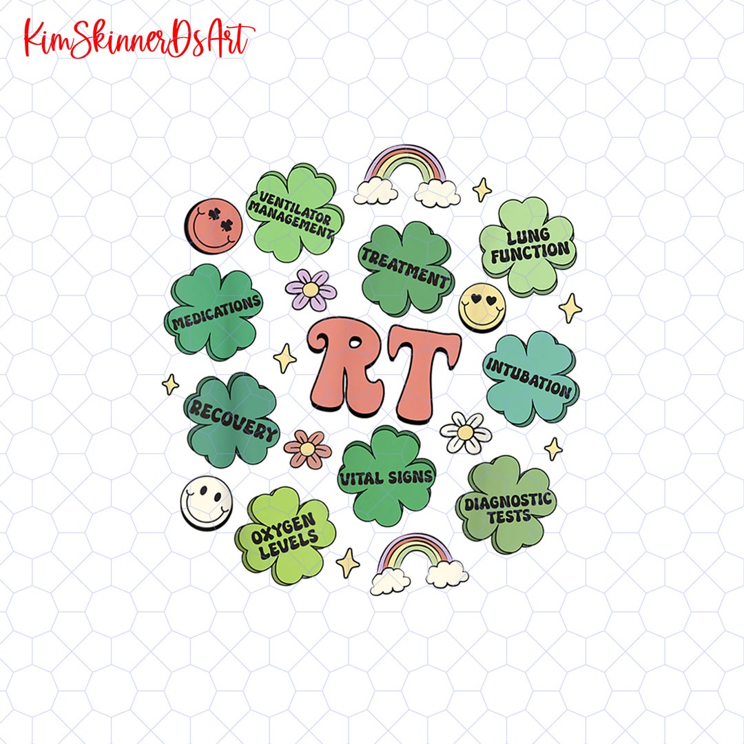 RT Nurse St. Patrick's Day Png, Respiratory Therapist Png Lung Squad ...