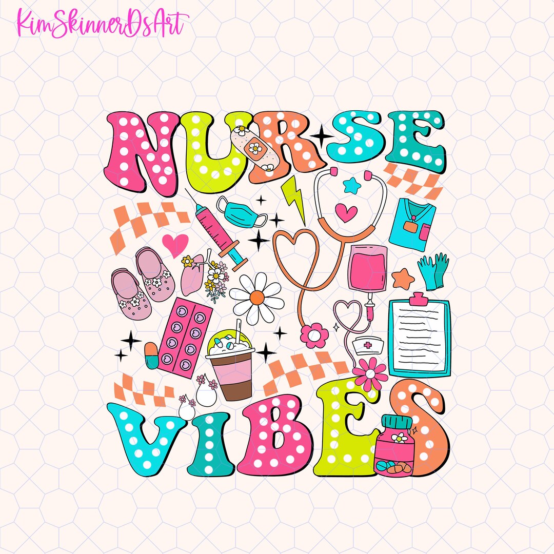 Retro Nurse Vibes Png, Nurse Life Dalmatian Dot Png, Nurse Stuff Png ...