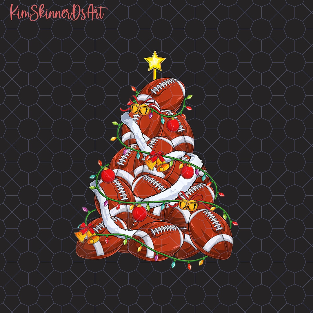 Football Christmas Tree Png, Christmas Football Png, Football Mom Gift ...