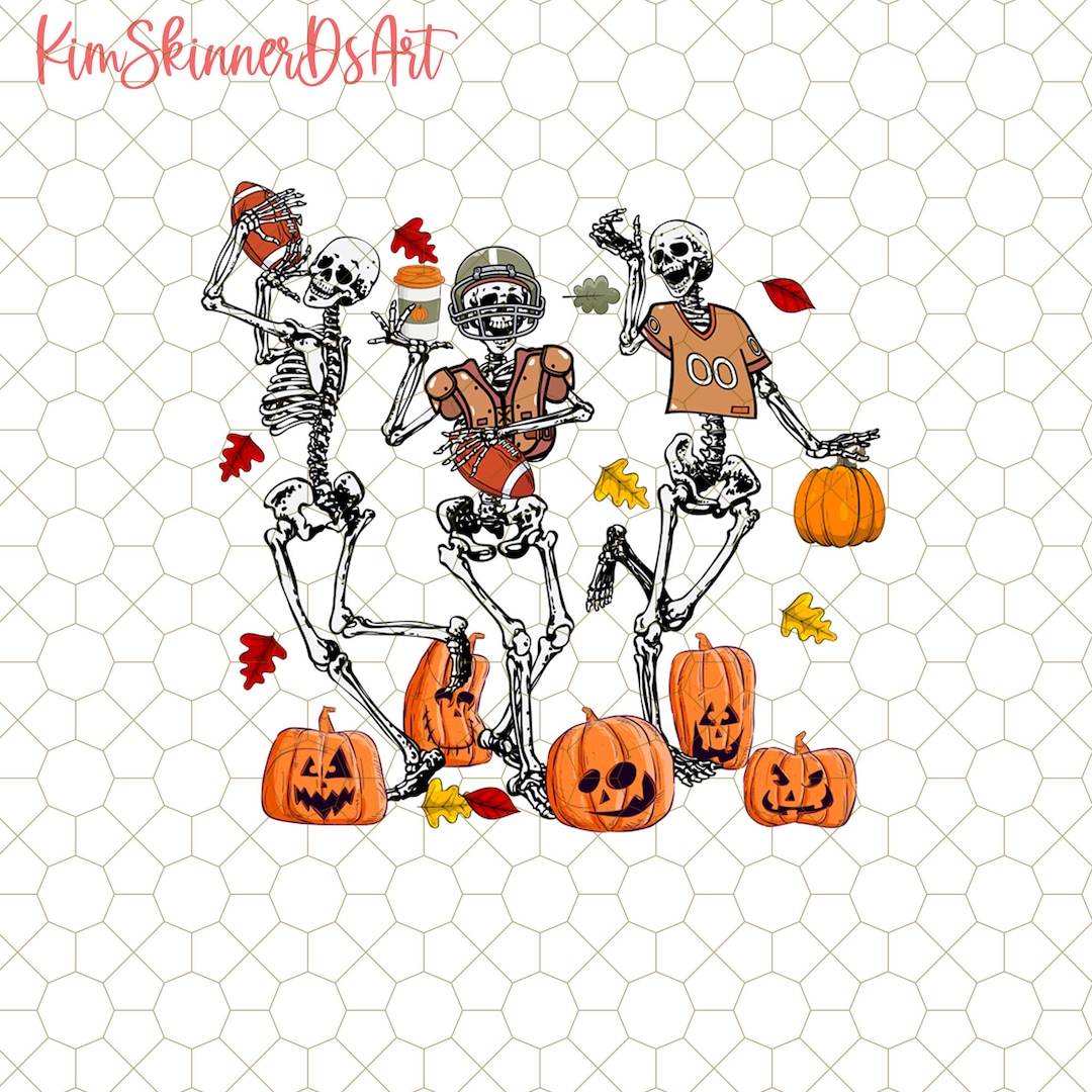 Skeleton Football Png Skeleton Playing Football Png - Etsy