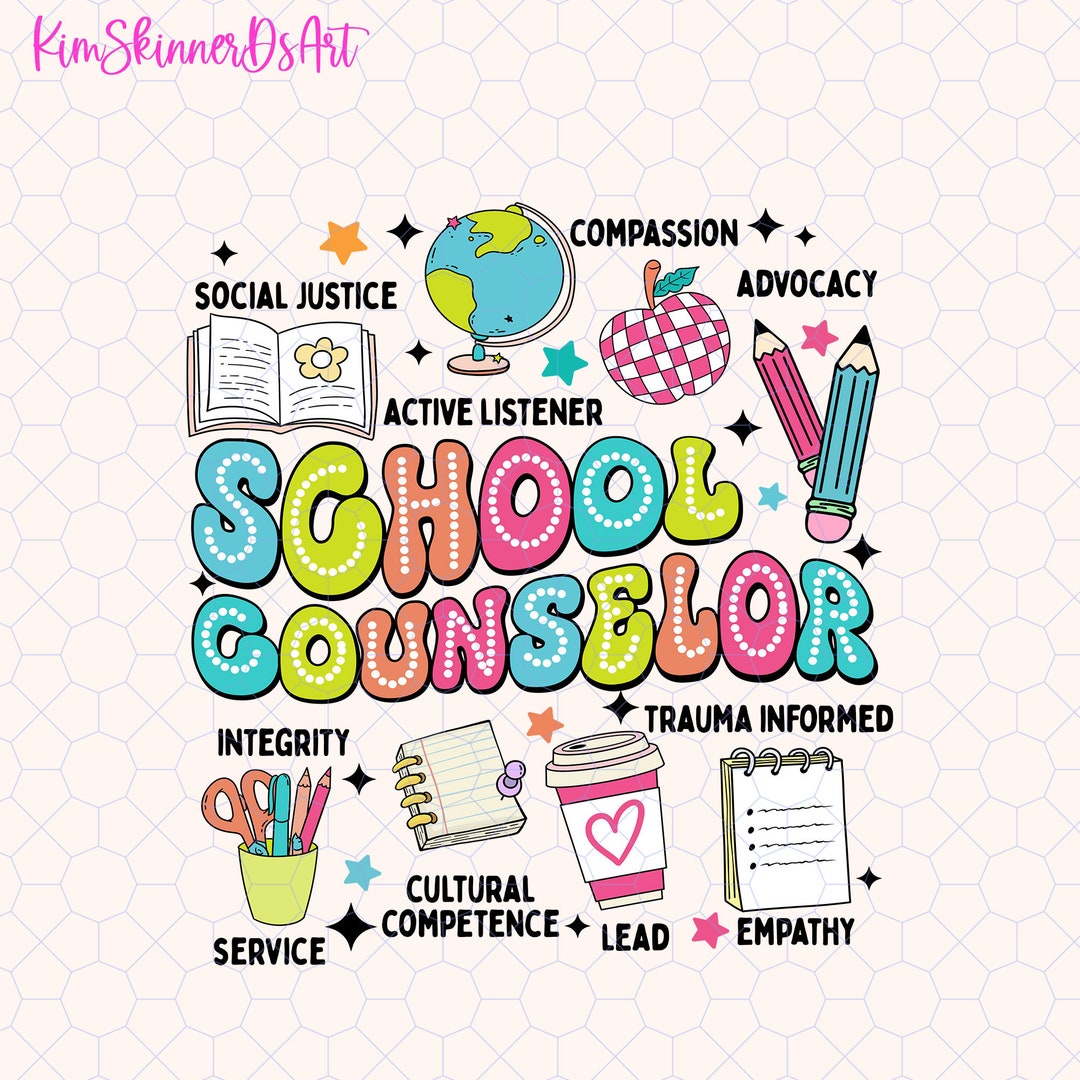 Retro School Counselor Png, Counselor Life Png, Counselor Squad Png ...