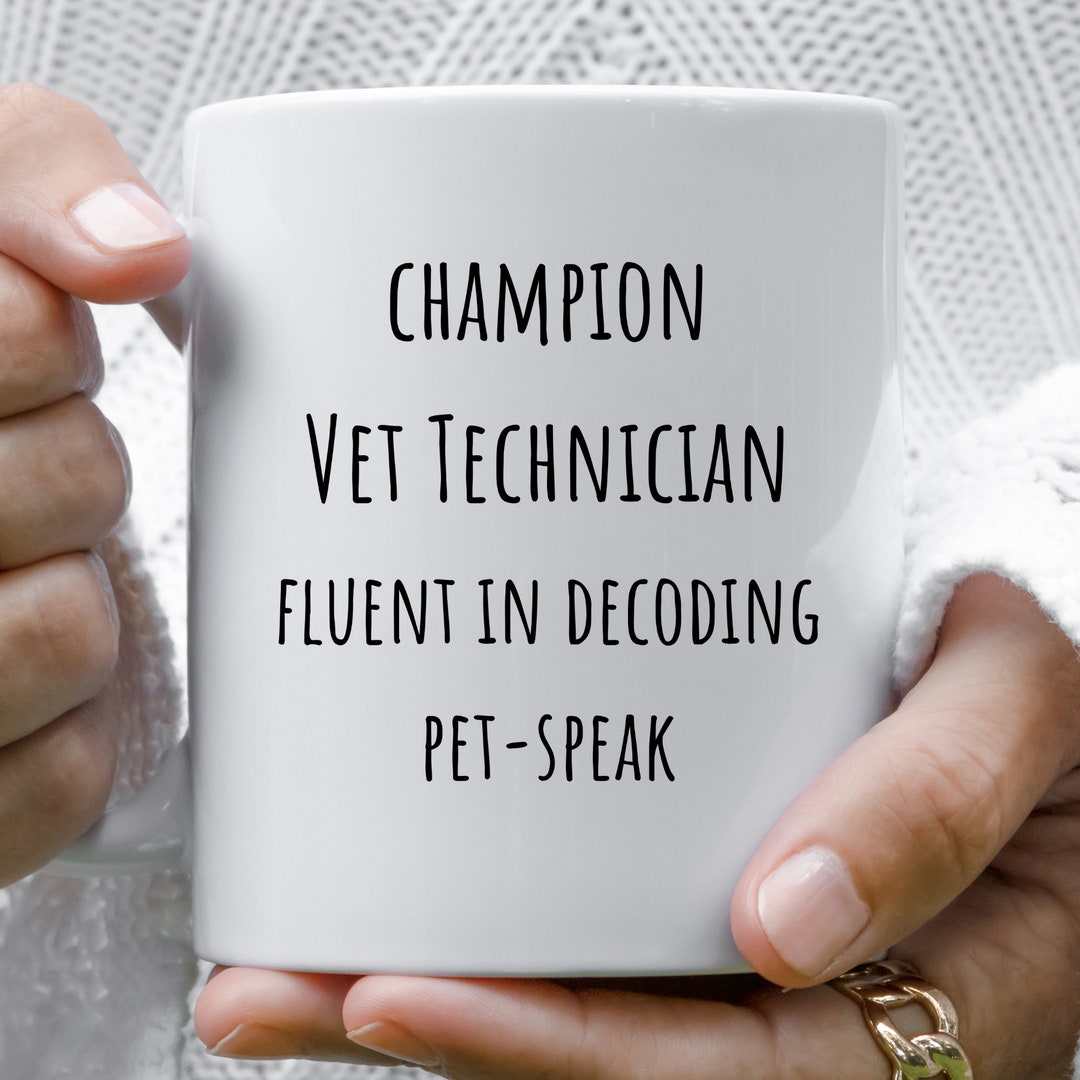 Vet Tech Appreciation Champion Vet Technician Mug - Etsy