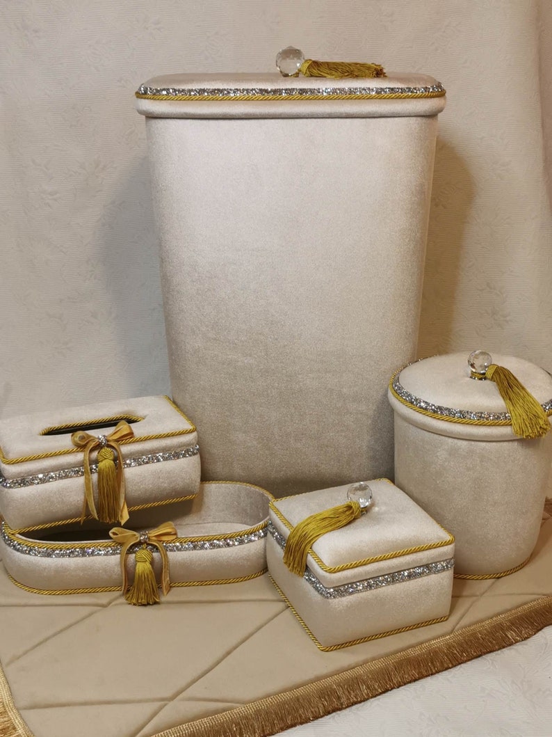 Luxury Bathroom Set. Laundry Box. Recycle Bin. Velvet Box. Tissue Box ...