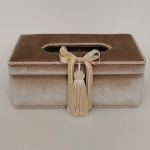 Velvet Tissue Box, Rectangle Tissue Box Holder, Luxurious Tissue Box ...