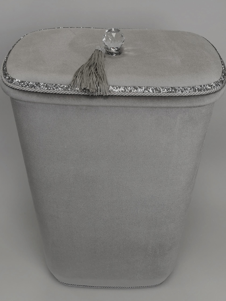 Handmade Velvet Laundry Box: Luxury Bathroom Decor - Etsy