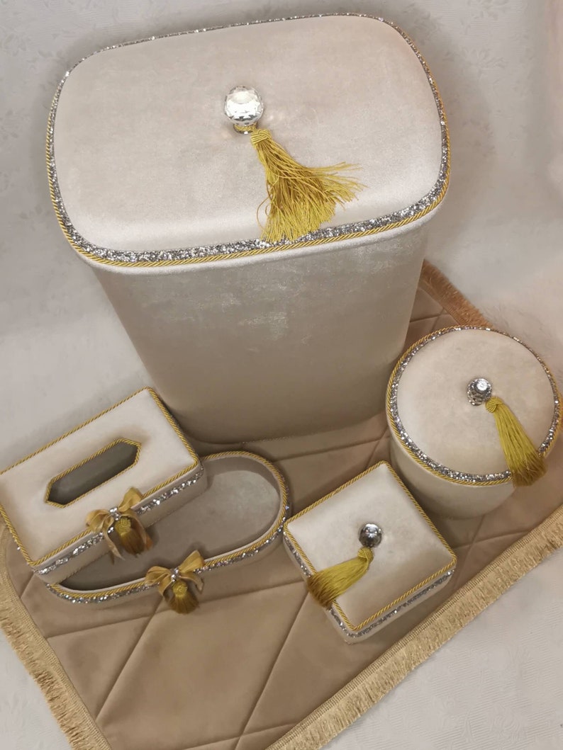Luxury Bathroom Set. Laundry Box. Recycle Bin. Velvet Box. Tissue Box ...