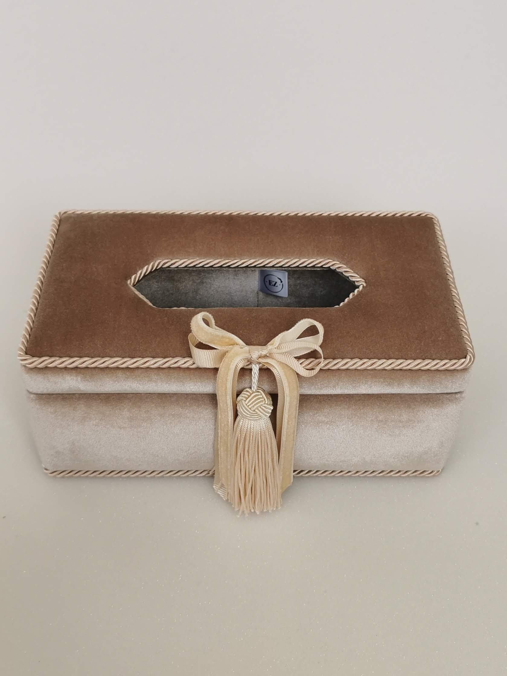 Velvet Tissue Box, Rectangle Tissue Box Holder, Luxurious Tissue Box ...