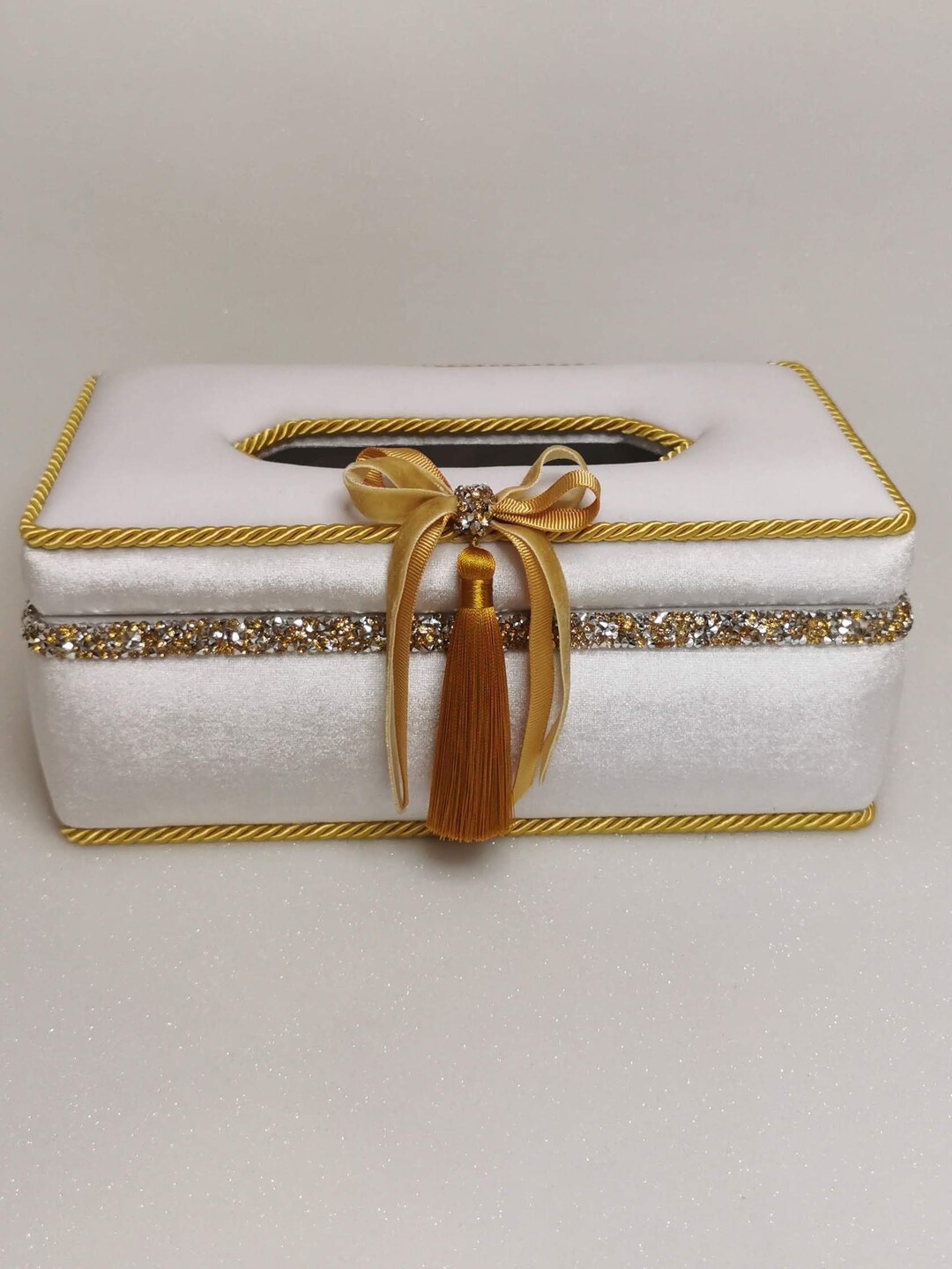 Velvet Tissue Box, Rectangle Tissue Box Holder, Luxurious Tissue Box ...