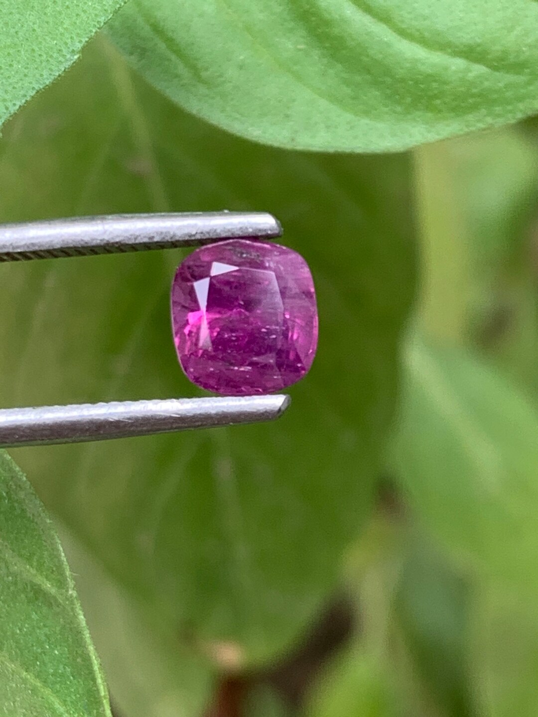 Natural Ruby Corundum Loose Gemstone Pinkish Color Perfect Cushion Cut ...