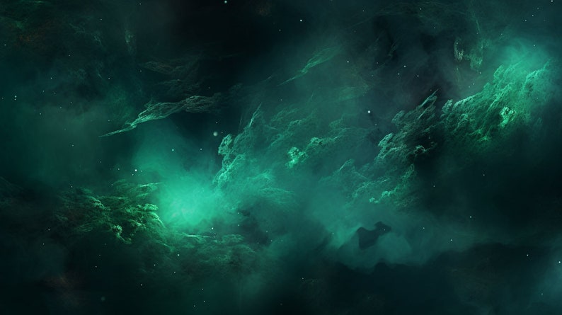 Emerald Nebula Digital Download 4K - Etsy
