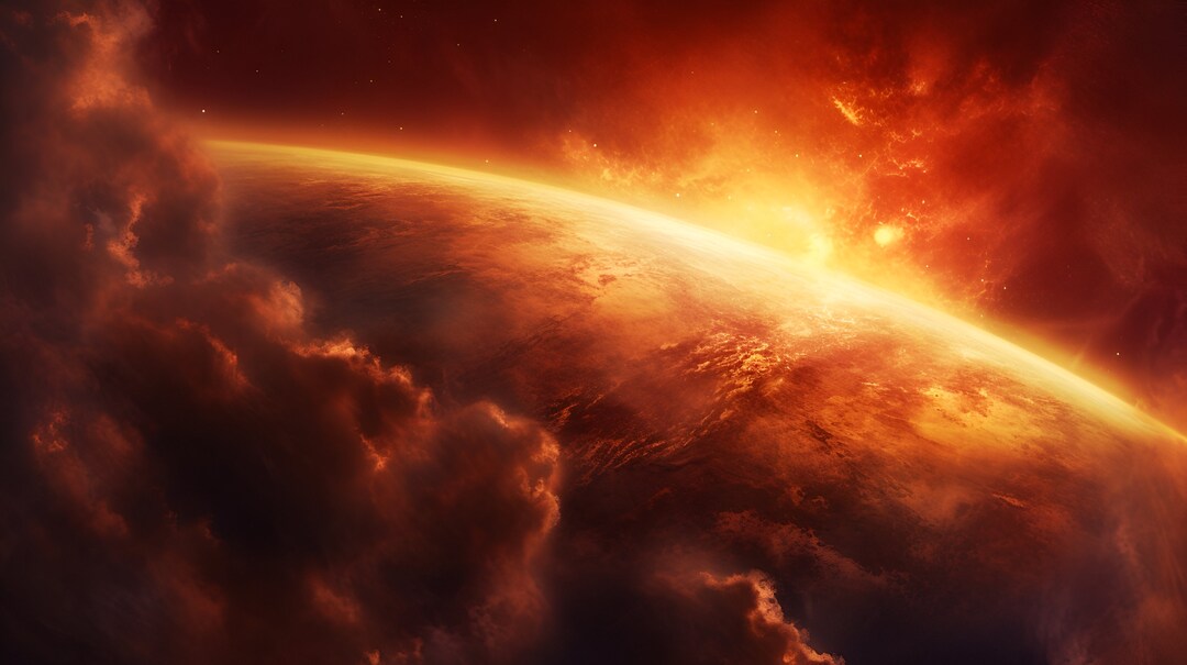 Fiery Planet Digital Download 4K - Etsy