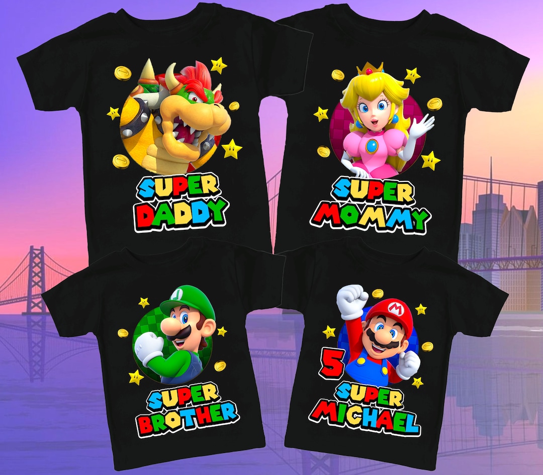 Personalized Super Mario Shirt, Birthday Boy T-shirt, Birthday Gift ...