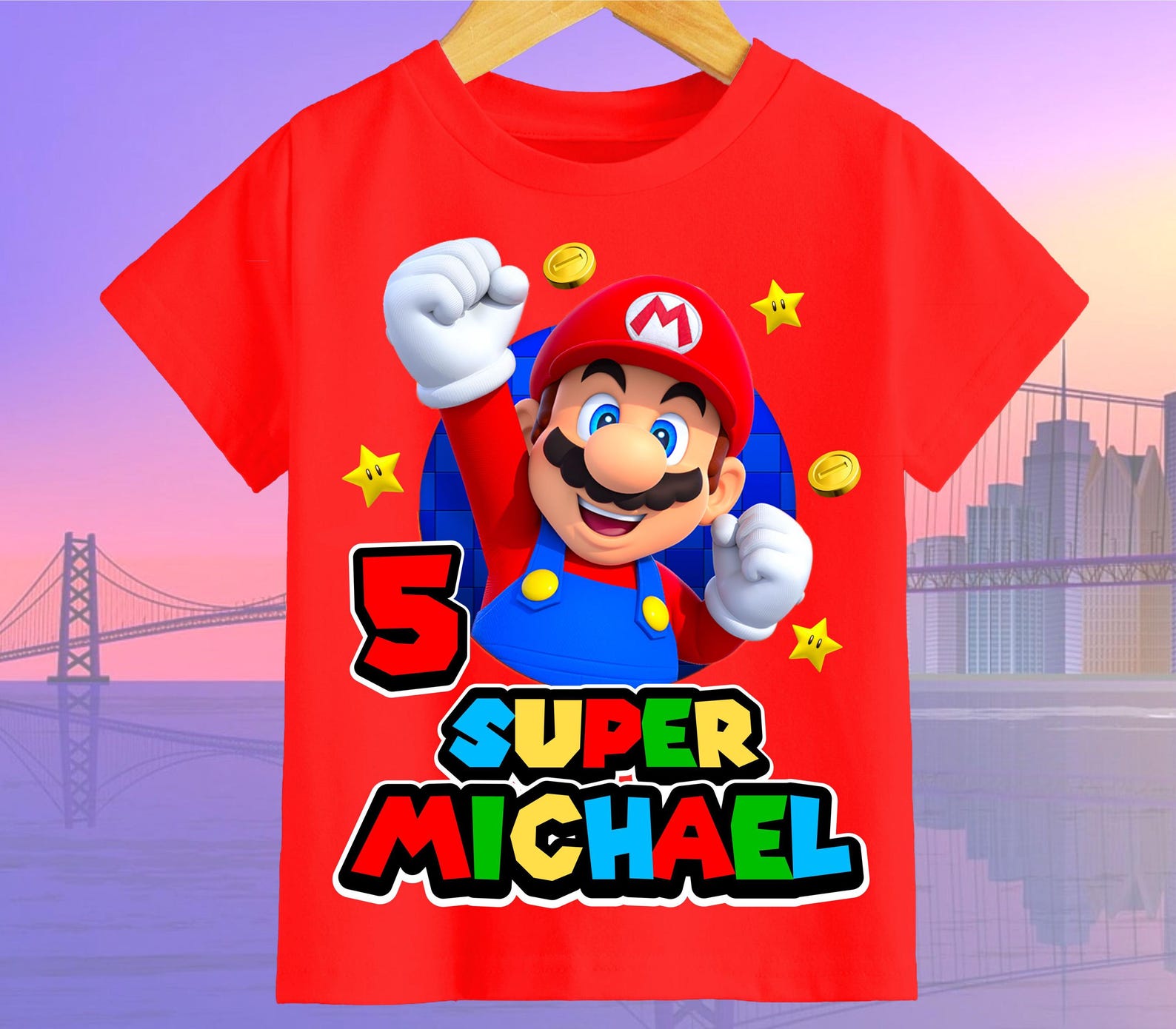Personalized Super Mario Shirt, Birthday Boy T-shirt, Birthday Gift ...