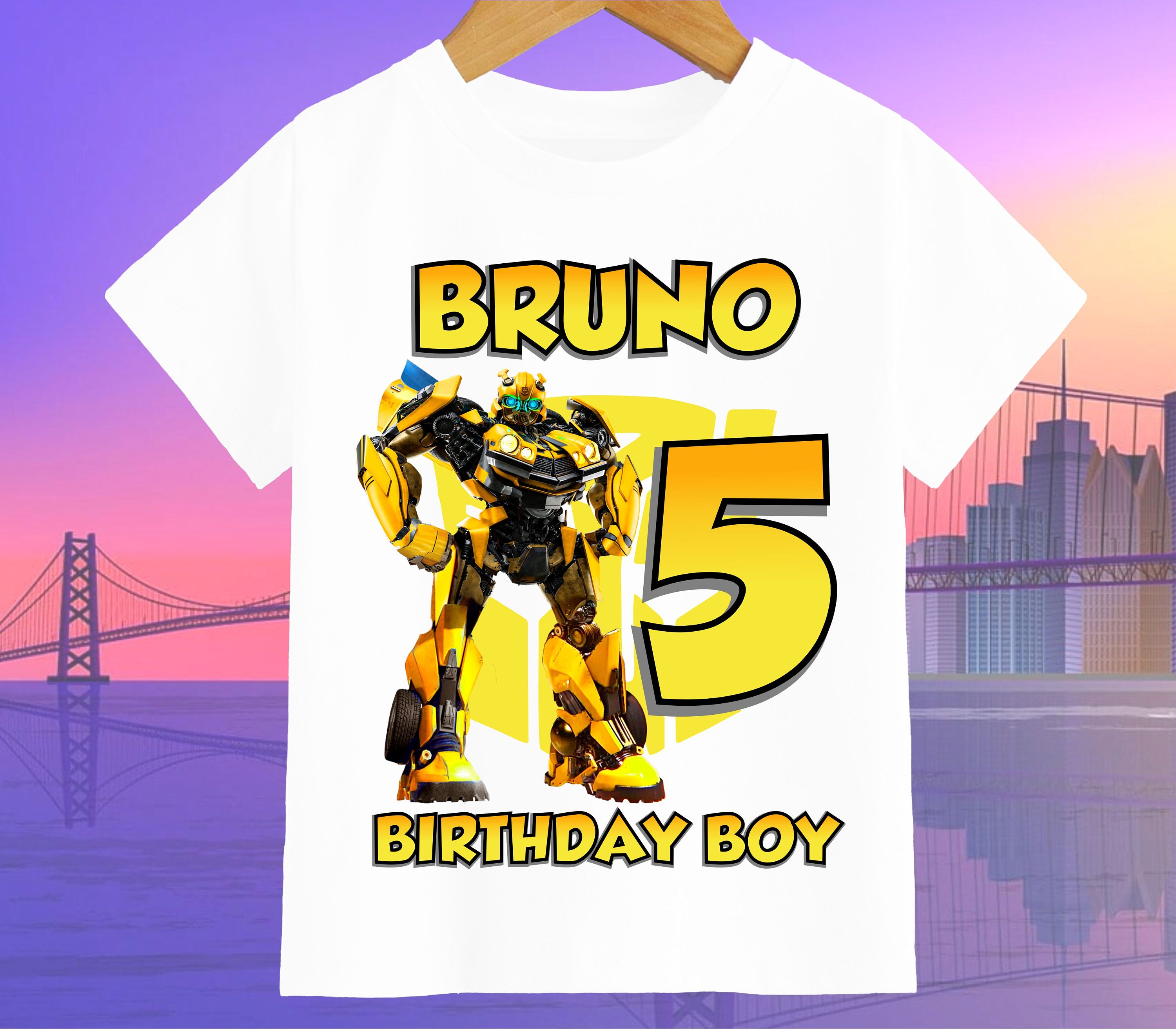 Transformers Bumblebee Shirt, Birthday Boy T-shirt, Birthday Gift ...