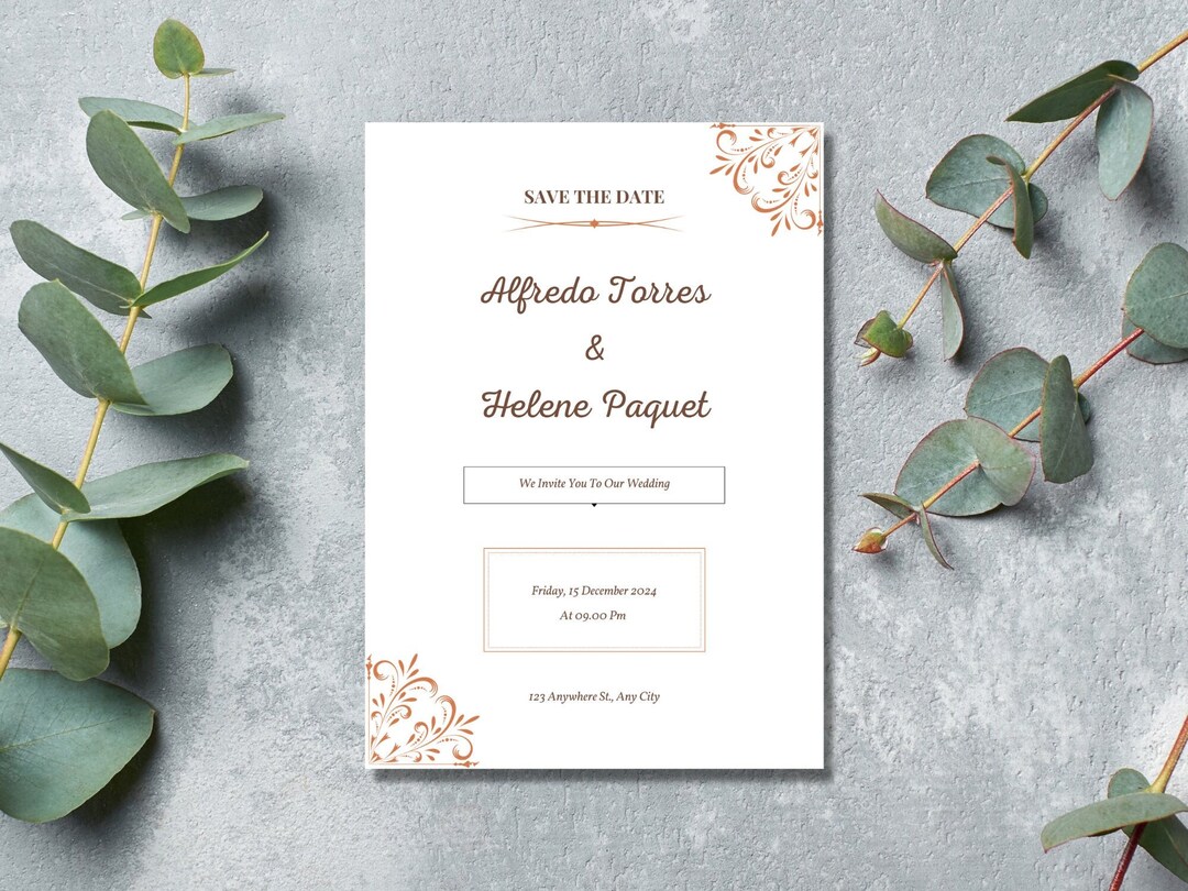 Editable Wedding Card Templates Instant Download DIY - Etsy