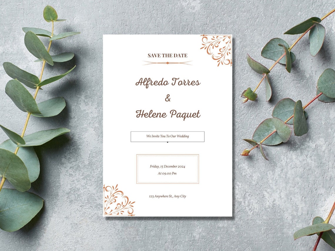 Editable Wedding Card Templates Instant Download DIY - Etsy