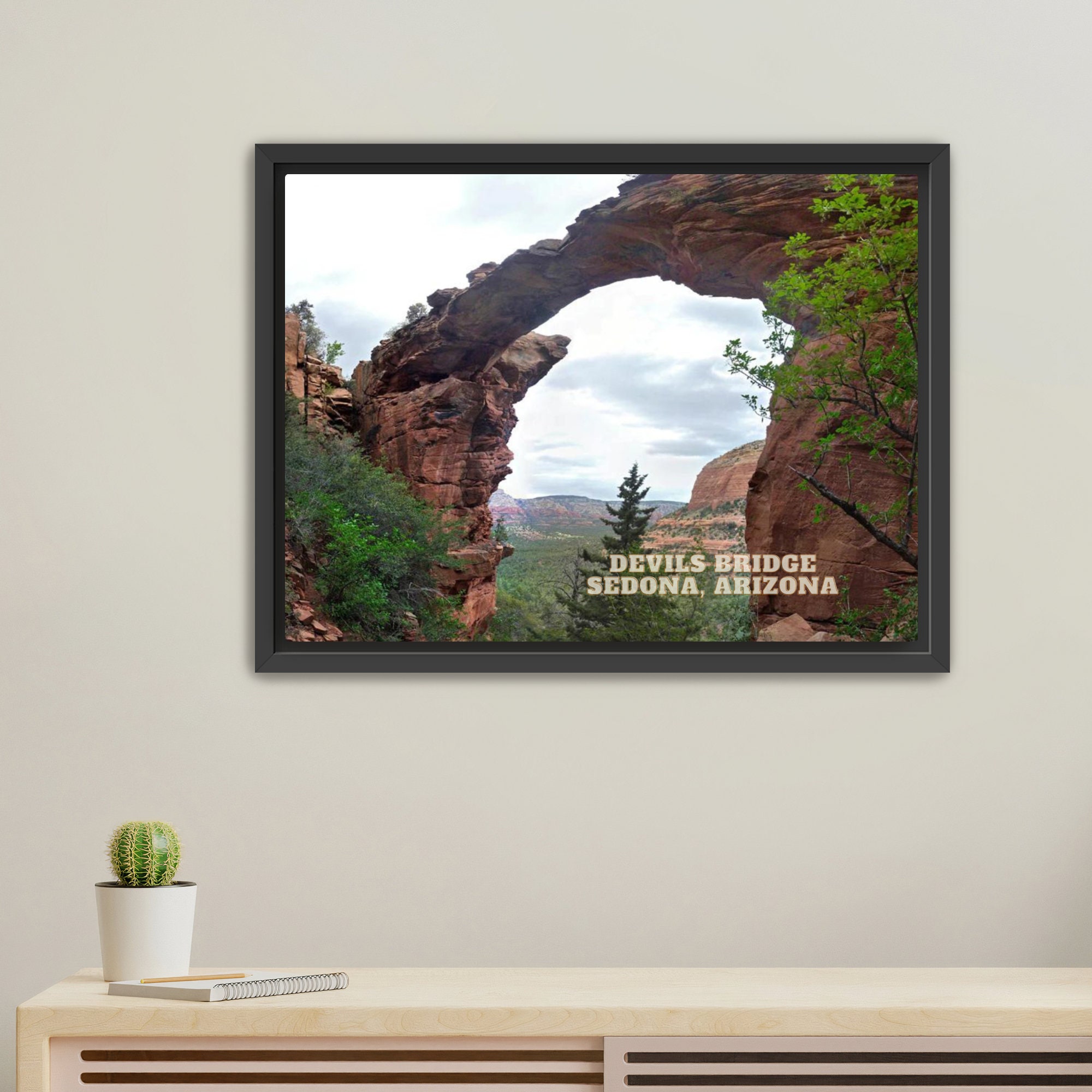 Devils Bridge in Sedona, Arizona on Canvas, Arizona Wall Art, Travel ...