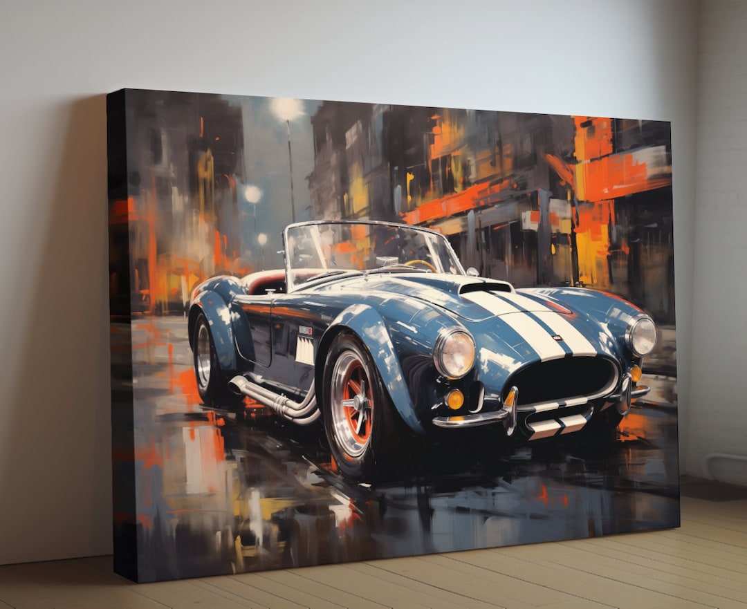 1966 Shelby Cobra 427 Car Canvas Print | Vintage Auto Wall Art Decor ...