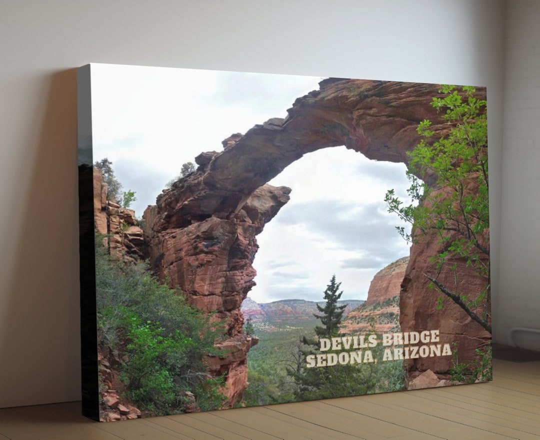 Devils Bridge in Sedona, Arizona on Canvas, Arizona Wall Art, Travel ...