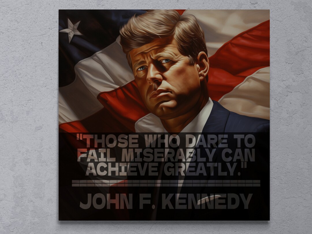 John F. Kennedy Inspirational Wall Art Quote Canvas Art JFK - Etsy
