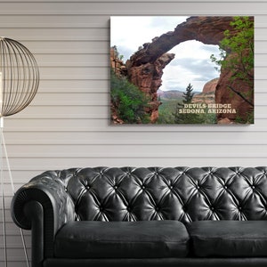 Devils Bridge in Sedona, Arizona on Canvas, Arizona Wall Art, Travel ...