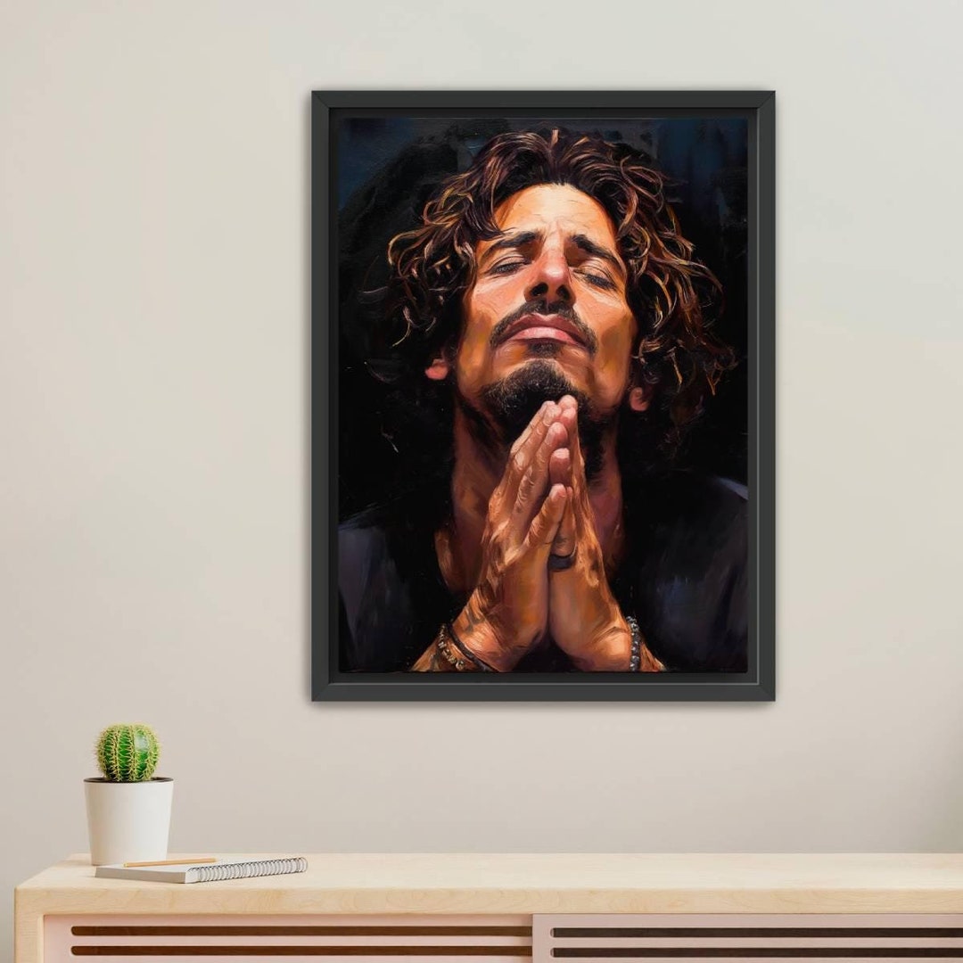 Chris Cornell Canvas Painting Save Me - Iconic Musician Portrait ...