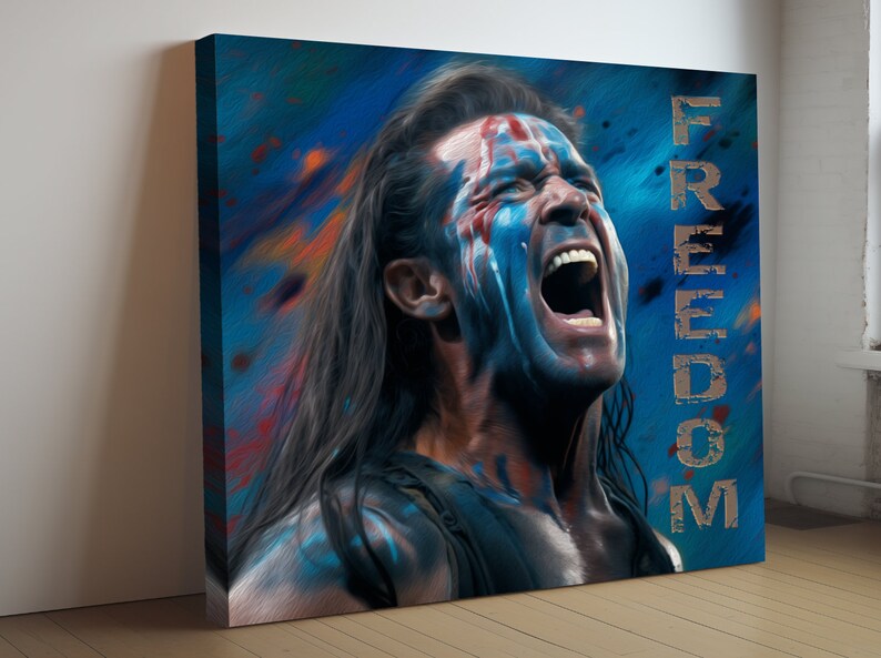 Mel Gibson Braveheart Canvas Print Framed Canvas Quote Poster Actor ...
