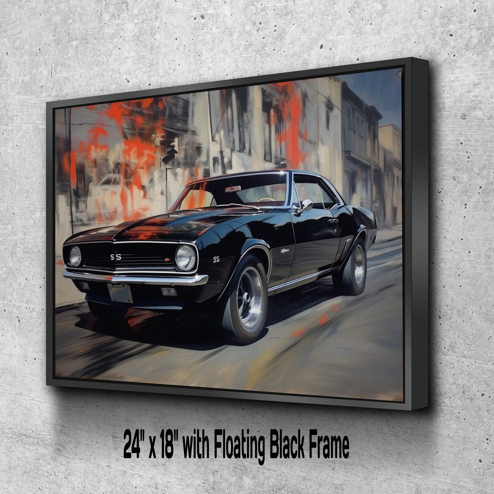 1967 Chevrolet Camaro SS Canvas Print | Vintage Auto Wall Art Decor ...
