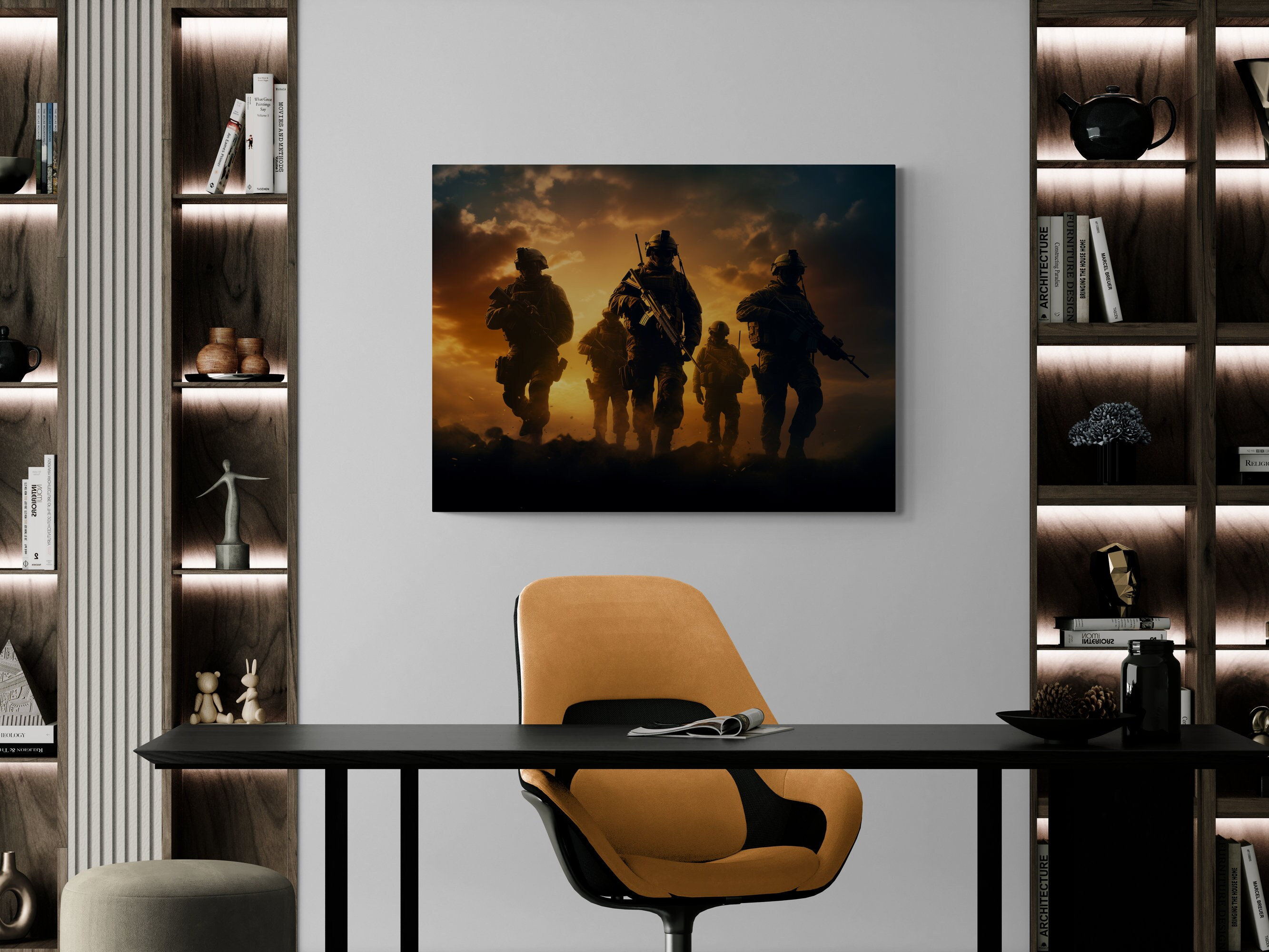 Soldiers at Dawn Canvas Print | Military Art | Cool Soldier Artwork ...