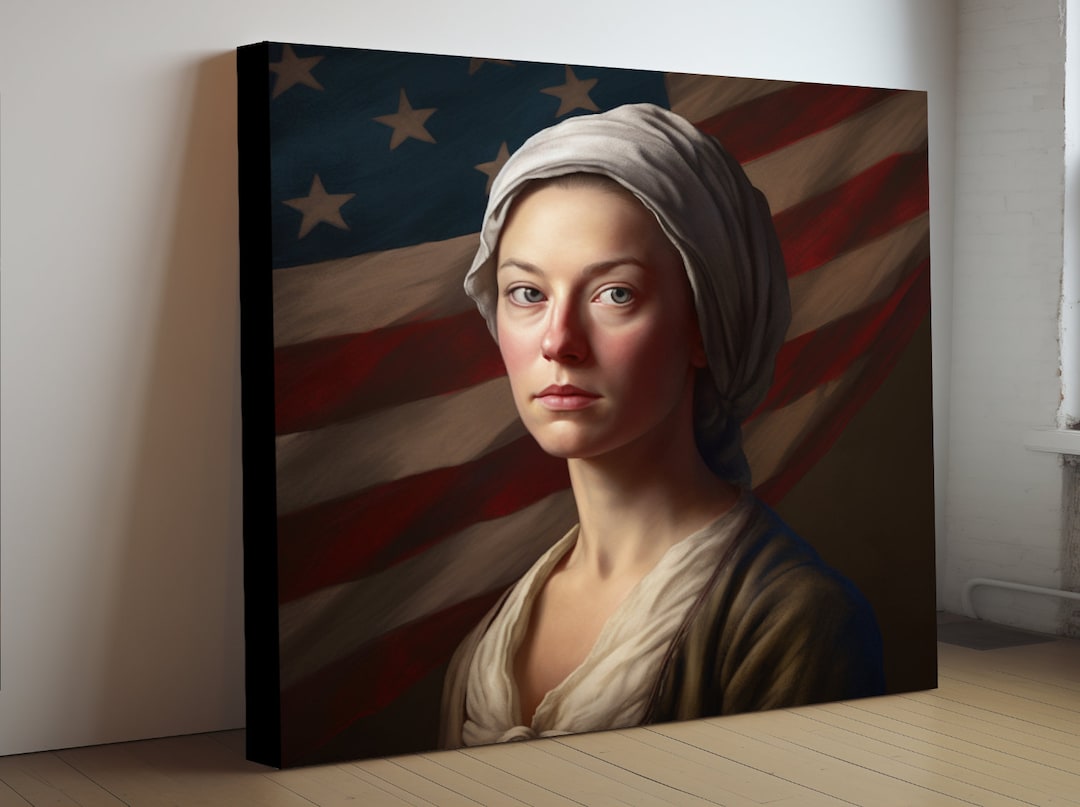 Betsy Ross Canvas Oil Print | Patriot Series | June Vale | Oil Painting ...