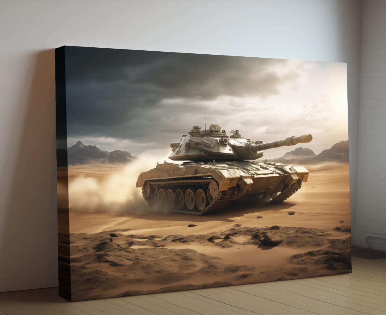 Abramsx Tank Canvas Print Military Art Cool Office Wall Decor Mancave ...