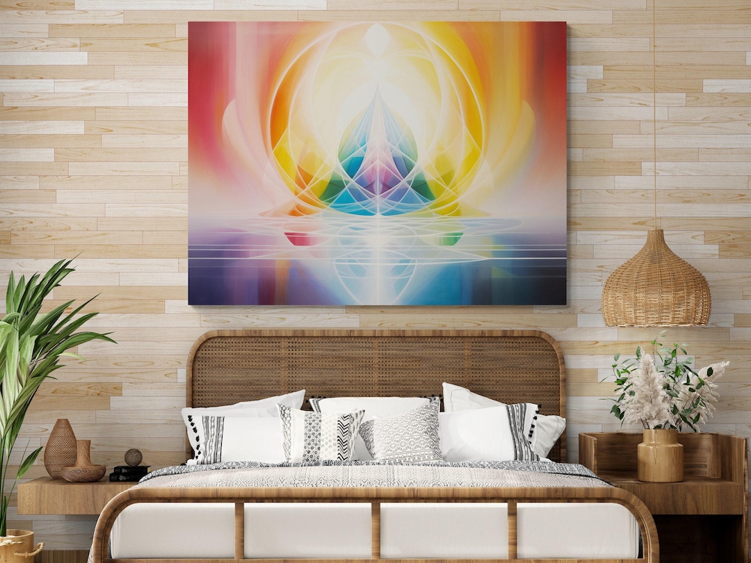 Prism of Tranquility Canvas Print - Abstract Meditation Art, Colorful ...