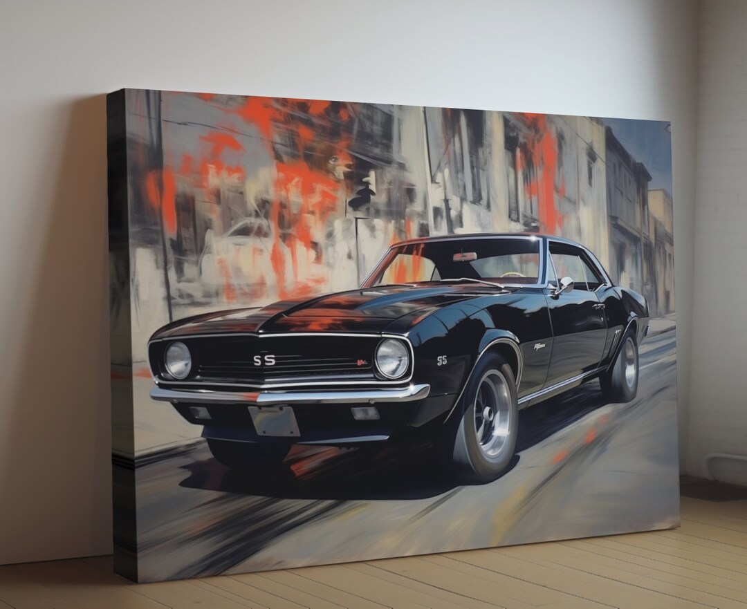 1967 Chevrolet Camaro SS Canvas Print | Vintage Auto Wall Art Decor ...