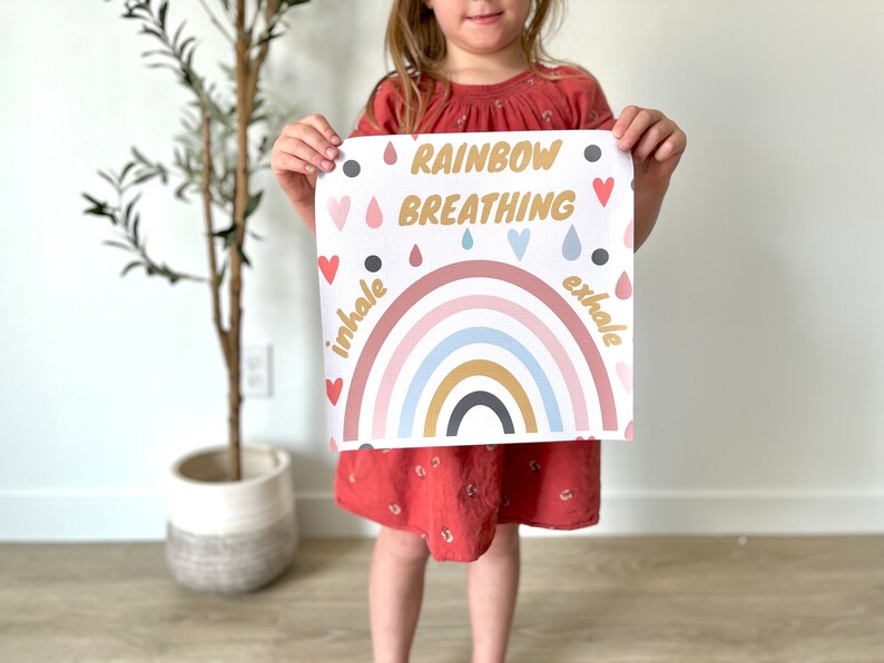 Emotional Regulation Tool for Kids, Breathing Technique Poster for ...