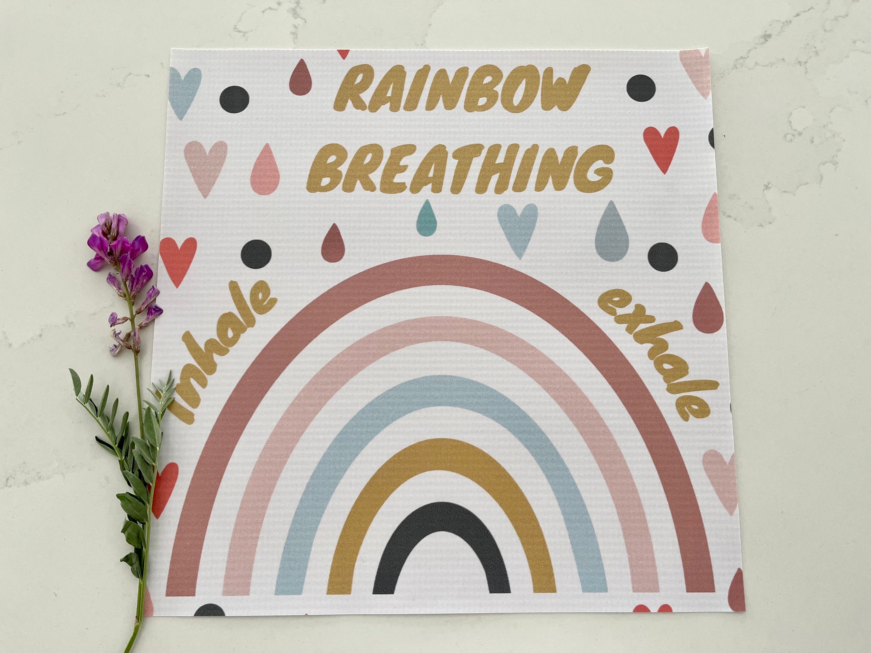 Emotional Regulation Tool for Kids, Breathing Technique Poster for ...