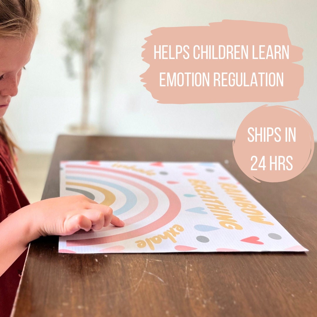 Emotional Regulation Tool for Kids, Breathing Technique Poster for ...
