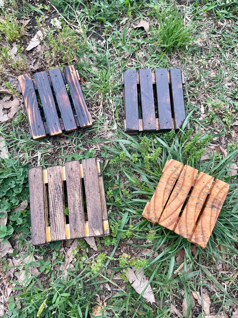 Mini Pallet Coaster Set - Etsy