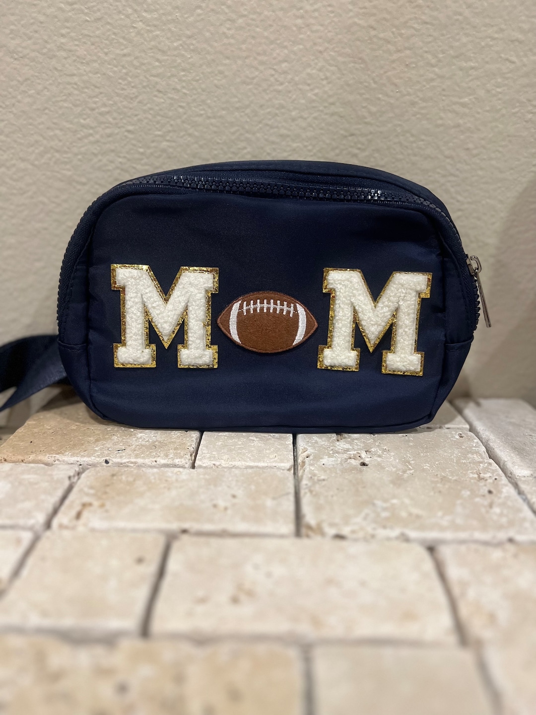 Personalized Football Mom/mama Fanny Pack Chenille Patches, Belt Back ...