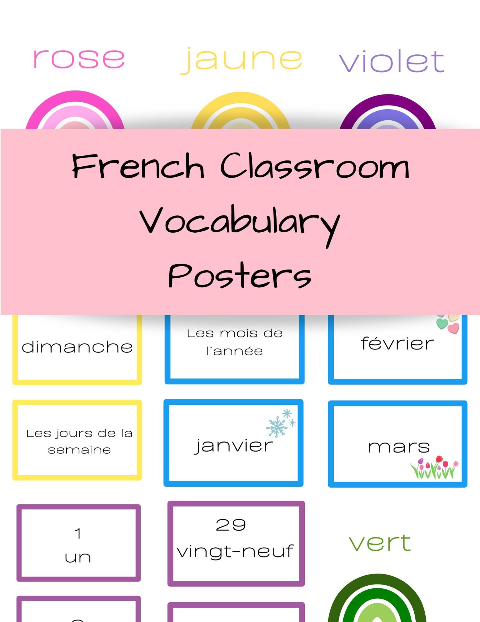 Affiches Pour La Classe French Classroom Poster BUNDLE French Classroom ...