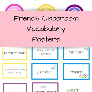 Affiches Pour La Classe French Classroom Poster BUNDLE French Classroom ...