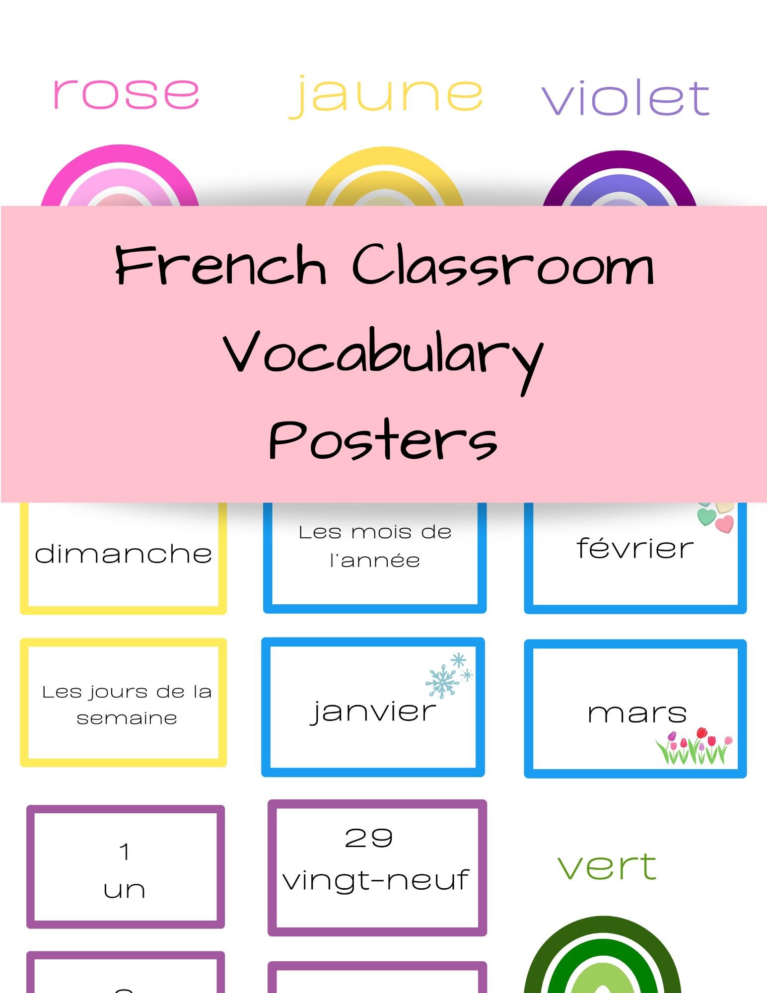Affiches Pour La Classe French Classroom Poster BUNDLE French Classroom ...