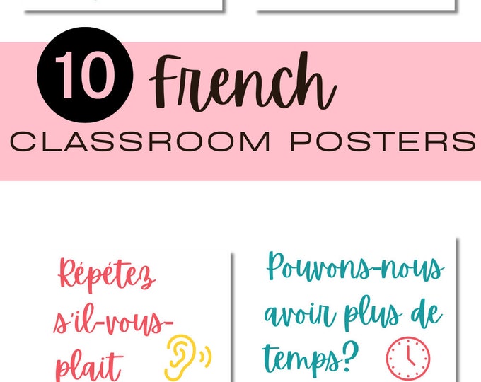 French Classroom Directions | FSL Visual Cue Cards | French Classroom ...