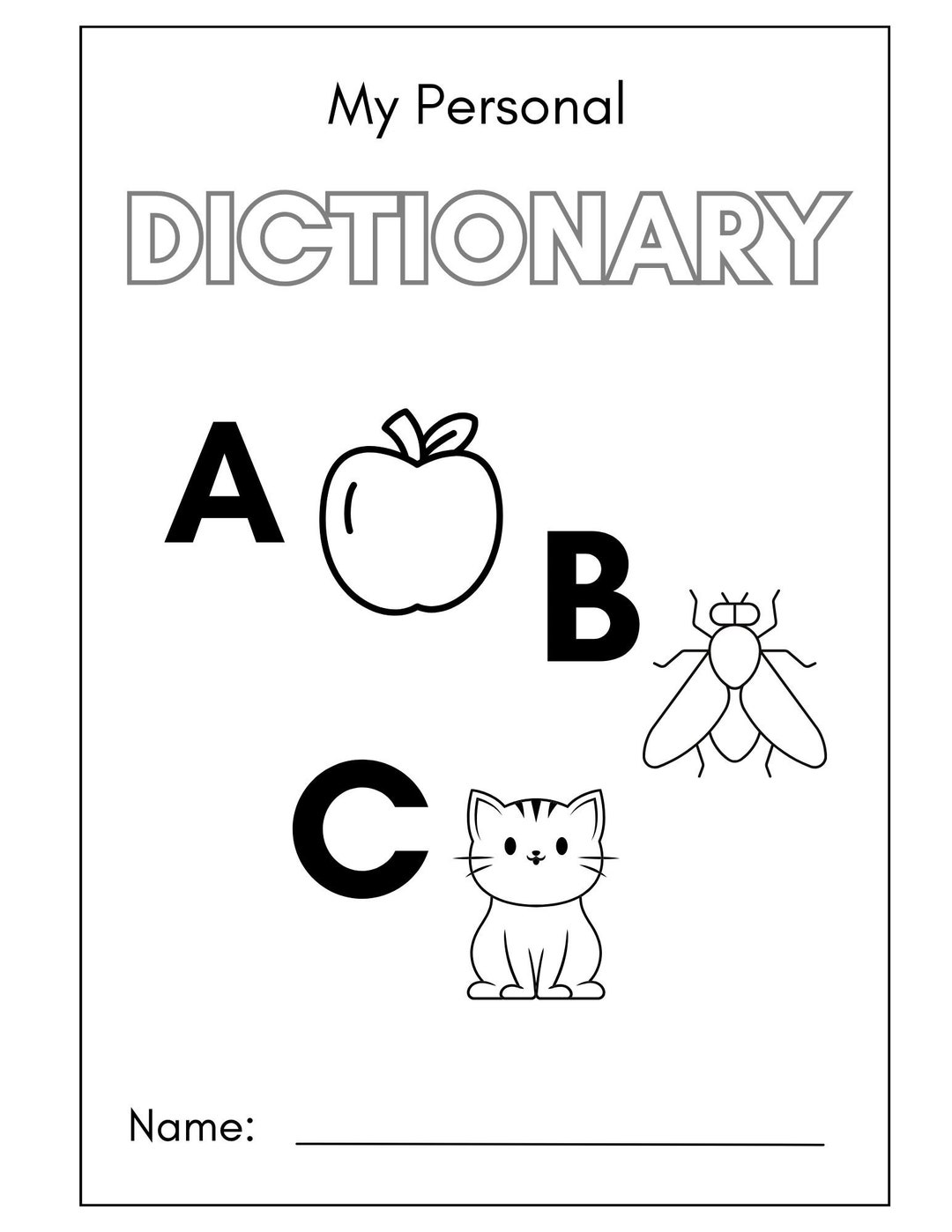 My Personal Spelling Dictionary *digital Download* - Etsy