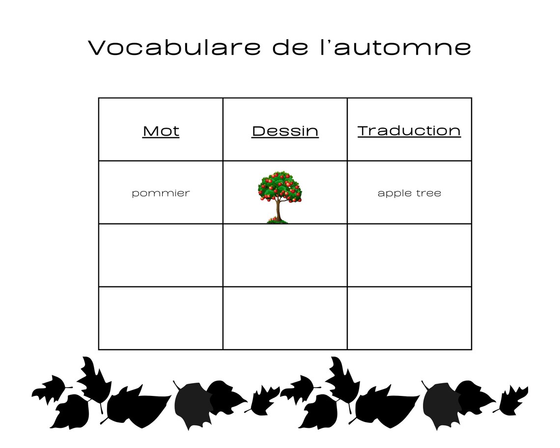 L'automne Autumn Fall French Printable Booklet Activities Worksheets - Etsy