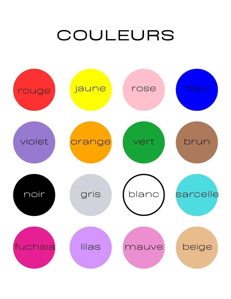 French Classroom Decor Vocabulary Posters OR French FSL Picture ...